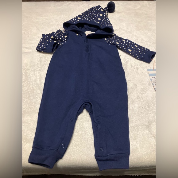 Cat & Jack | Bottoms | Cat Jack Navy Blue Starry Fair Isle Romper ...